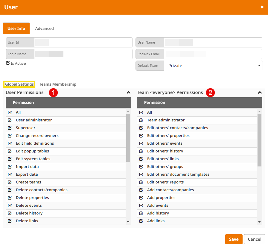 Managing User and Team Permissions – RealNex Knowledge Base